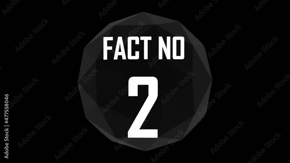 Fact no 1 to 10. Fact numbers 1 to 10 collection with a black ...