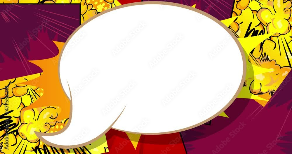 Comic Book Background. Motion poster. 4k animated Comics moving ...