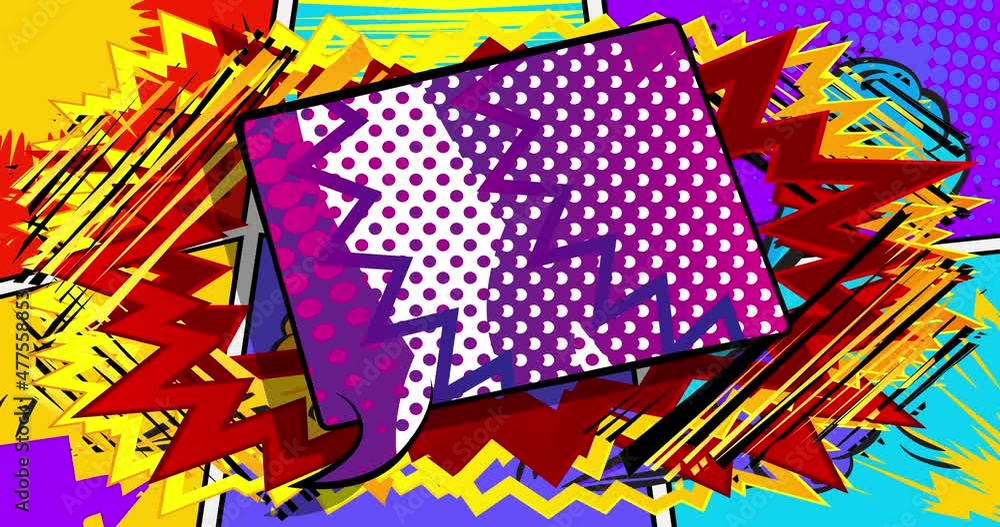 Comic Book Background. Motion poster. 4k animated Comics moving ...