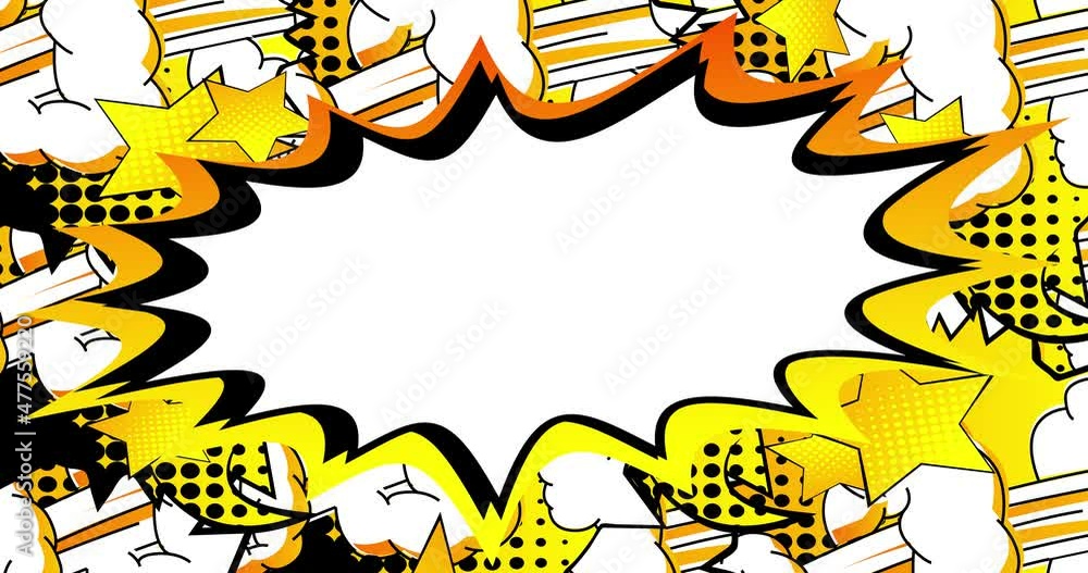 Comic Book Background. Motion poster. 4k animated Comics moving ...