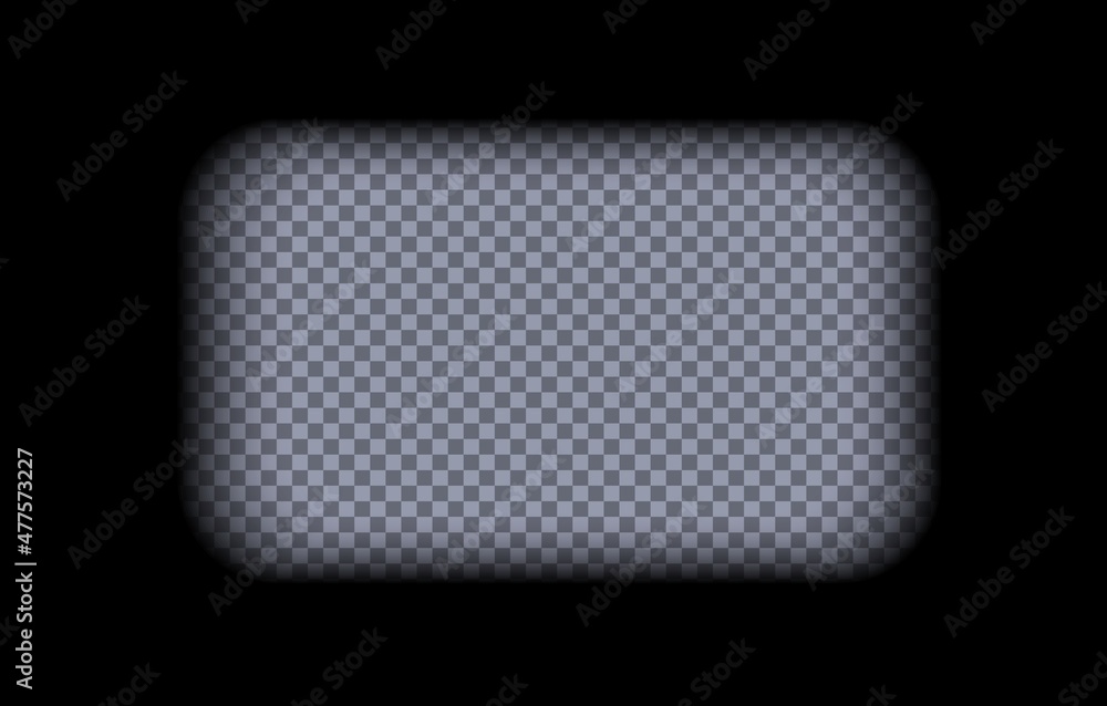 Old black cinematic frame on a transparent background. Vintage video or ...
