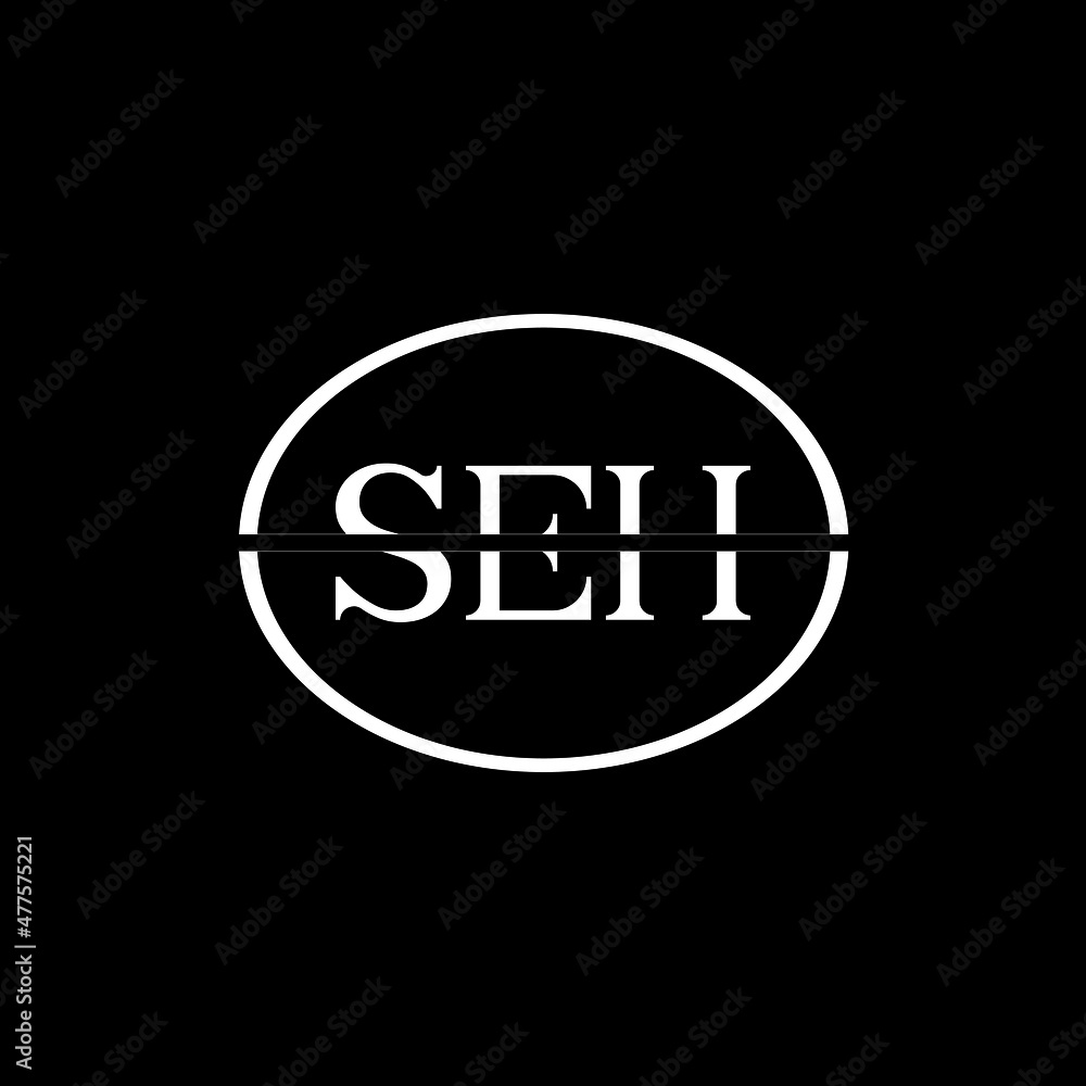 SEH letter logo design with black background in illustrator, vector ...