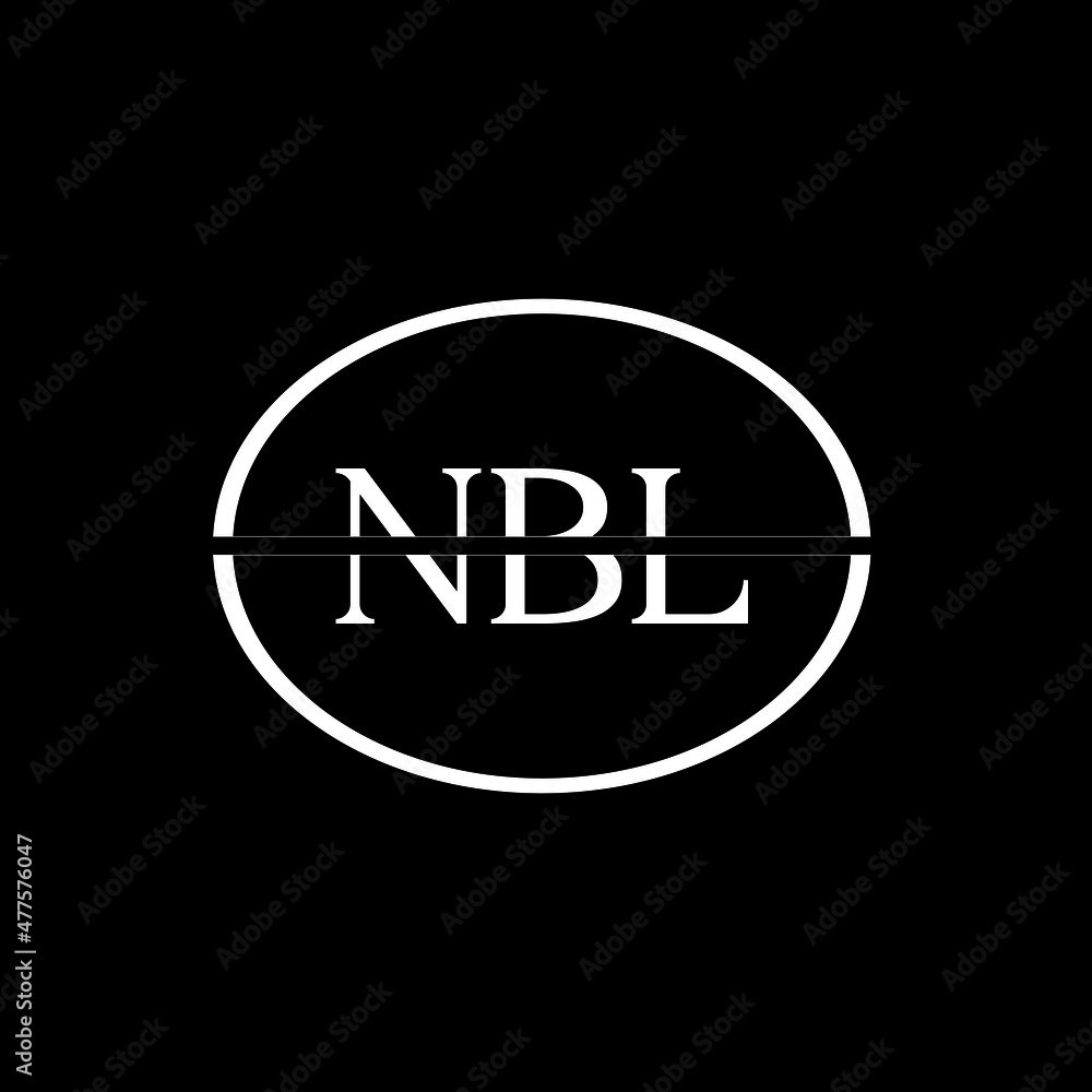 NBL letter logo design with black background in illustrator, vector ...
