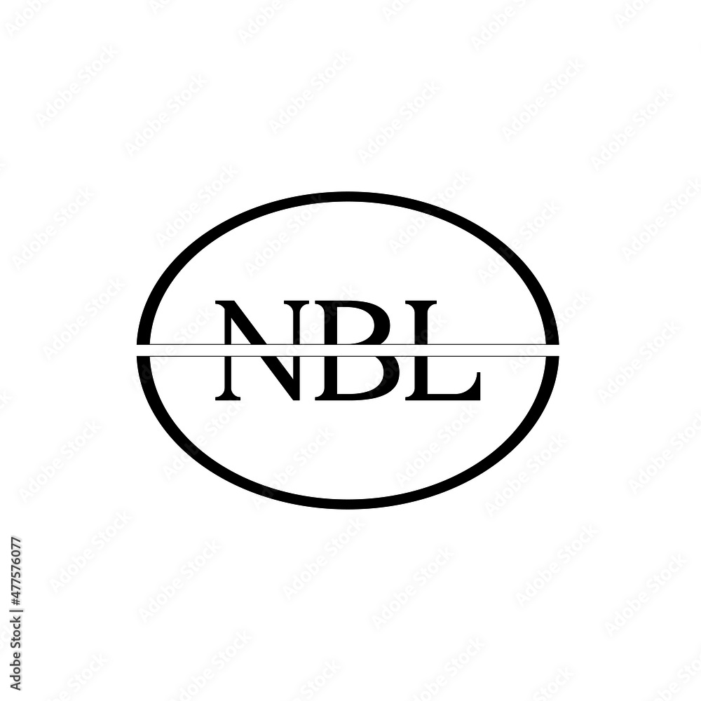 NBL letter logo design with white background in illustrator, vector ...