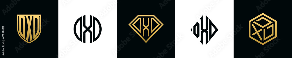 Initial letters DXD logo designs Bundle Stock Vector | Adobe Stock