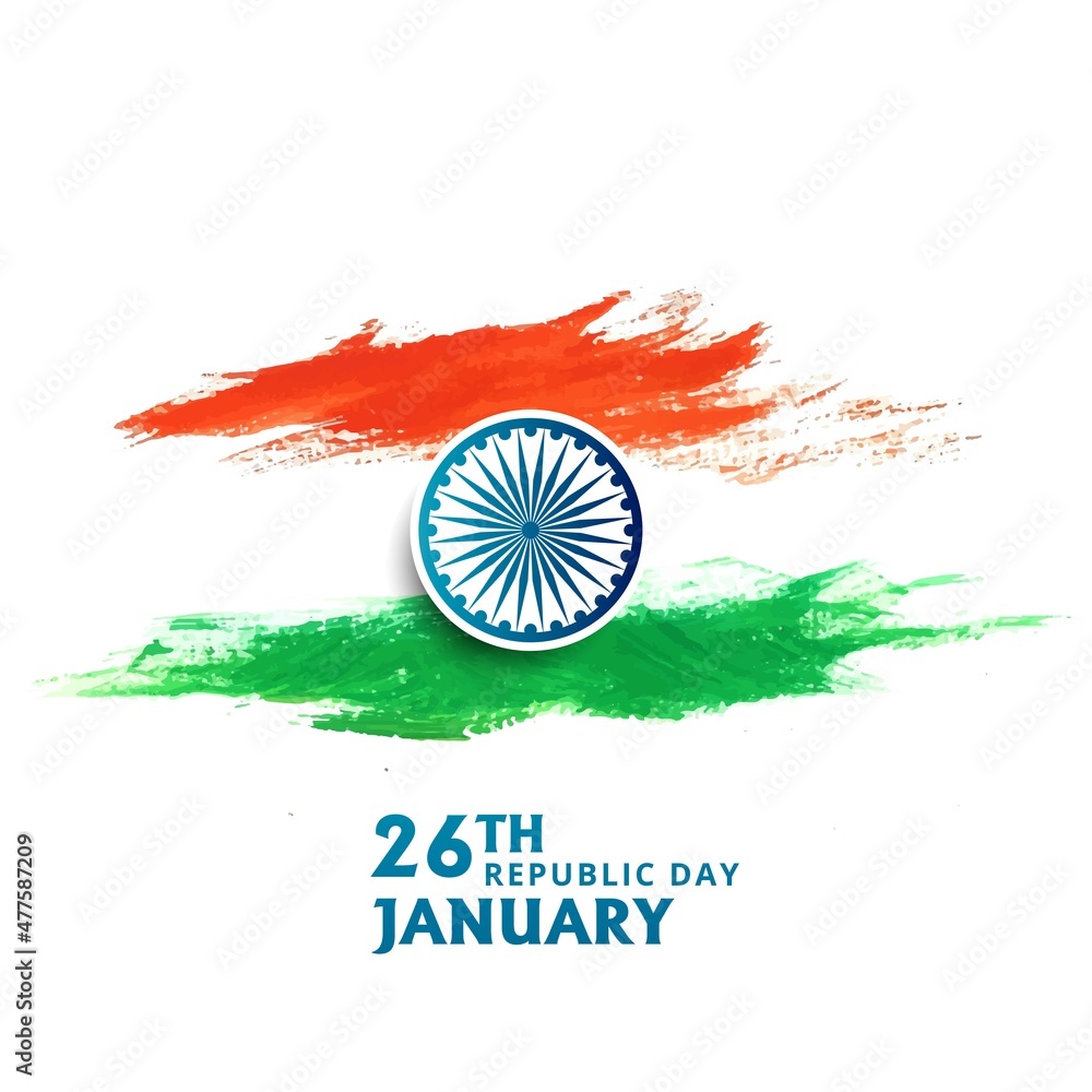 Indian tricolor flag background brush stroke design Stock Vector ...
