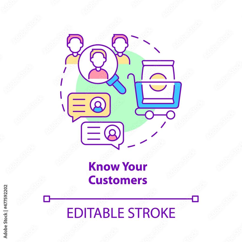 Know your customers concept icon. Preferences and tastes. Client ...