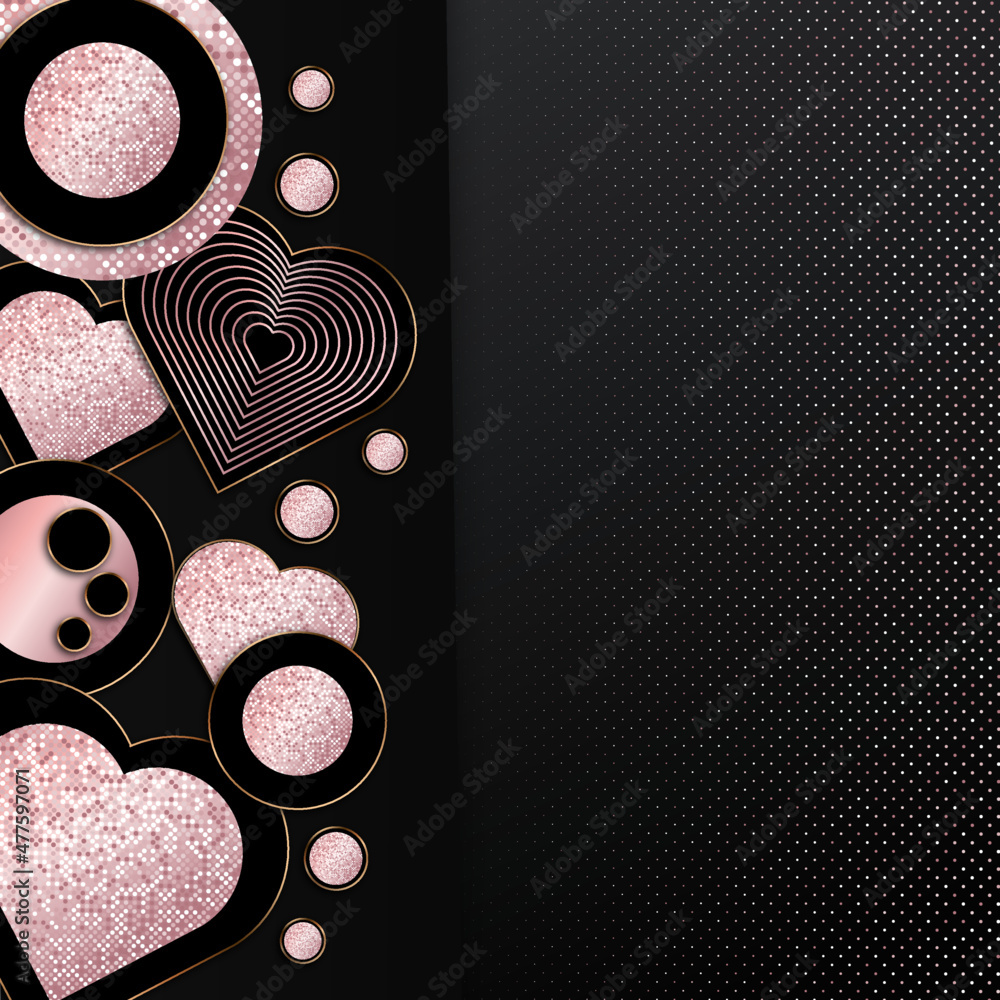 Pink heart background Stock Vector | Adobe Stock