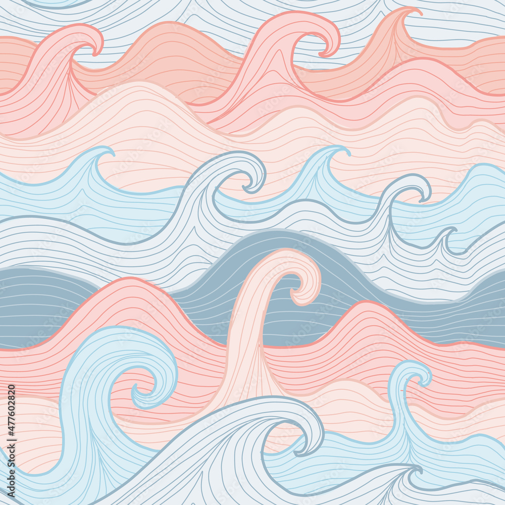 Abstract Sea Background. Seamless Pattern for your design Stock Vector ...