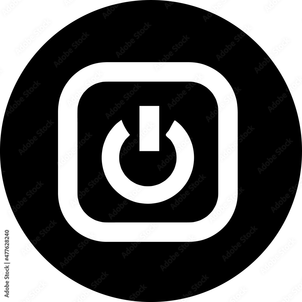 Reboot icon. A sign of turn on and reboot. A symbol of rebooting on ...