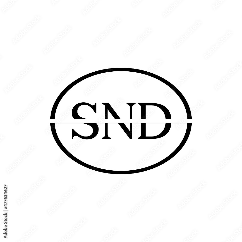SND letter logo design with white background in illustrator, vector ...