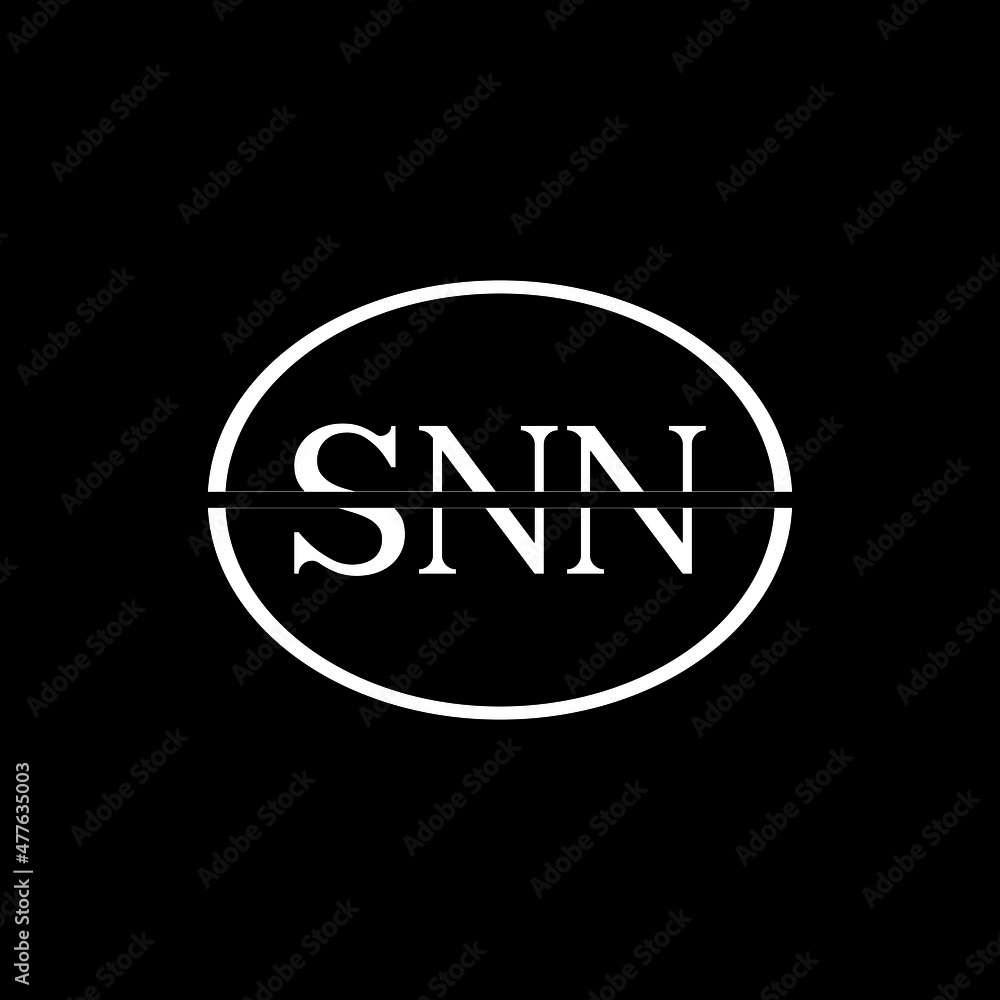 SNN letter logo design with black background in illustrator, vector ...