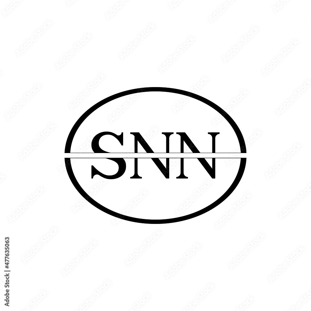 SNN letter logo design with white background in illustrator, vector ...