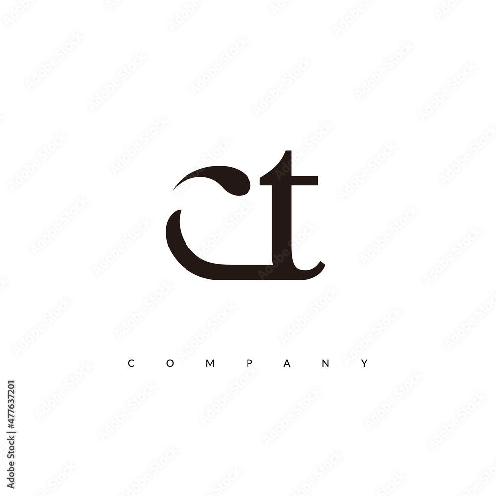 Initial CT Logo Design Vector Stock Vector | Adobe Stock