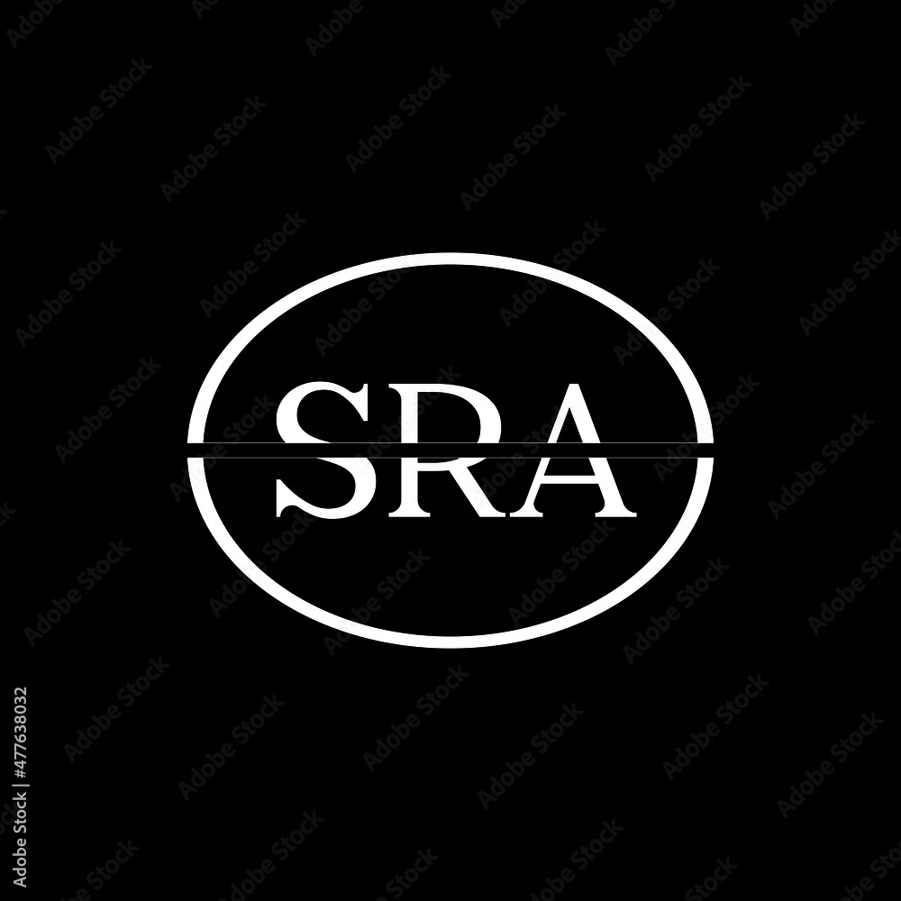 SRA letter logo design with black background in illustrator, vector ...