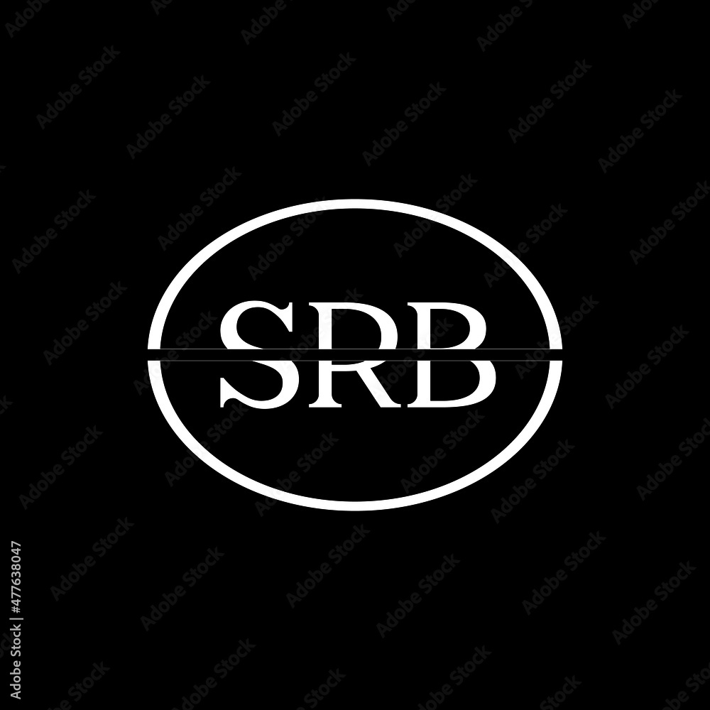 SRB letter logo design with black background in illustrator, vector ...