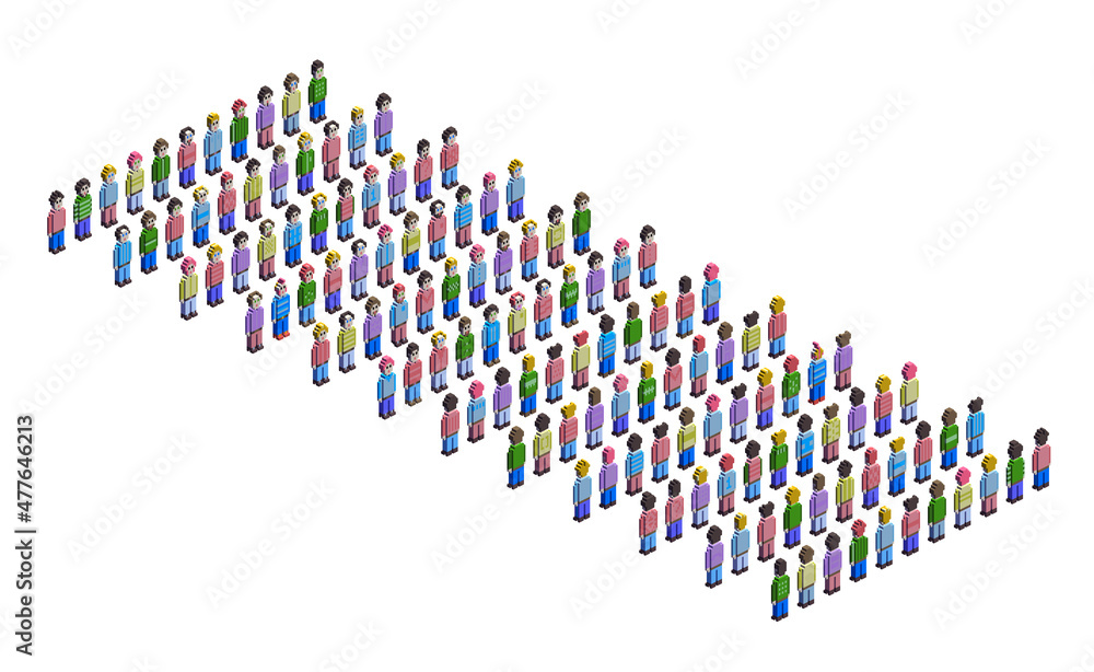 66 Isometric People Front and Back View Stock Illustration | Adobe Stock