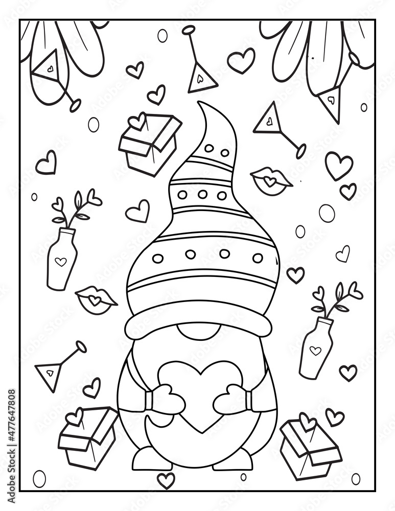 Valentine's Day coloring page for children. Valentines Day coloring ...
