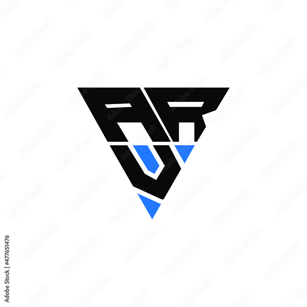 ARV triangle letter logo design on white background. ARV creative ...
