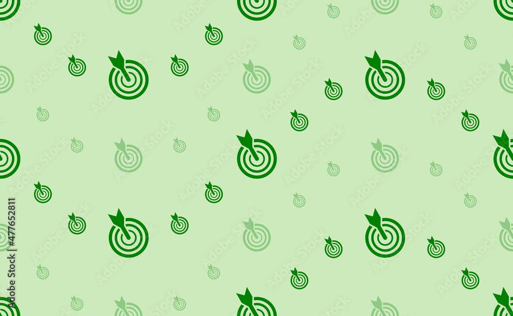 Seamless pattern of large and small green goal symbols. The elements ...