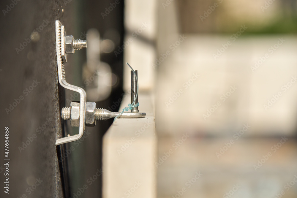 stone cladding mechanical fixing details Stock Photo | Adobe Stock
