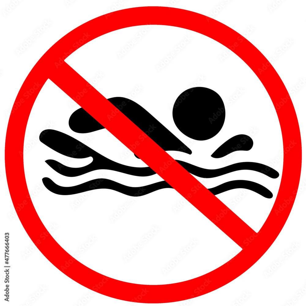 swimming not allowed, do not swim, swimming prohibited warning road ...