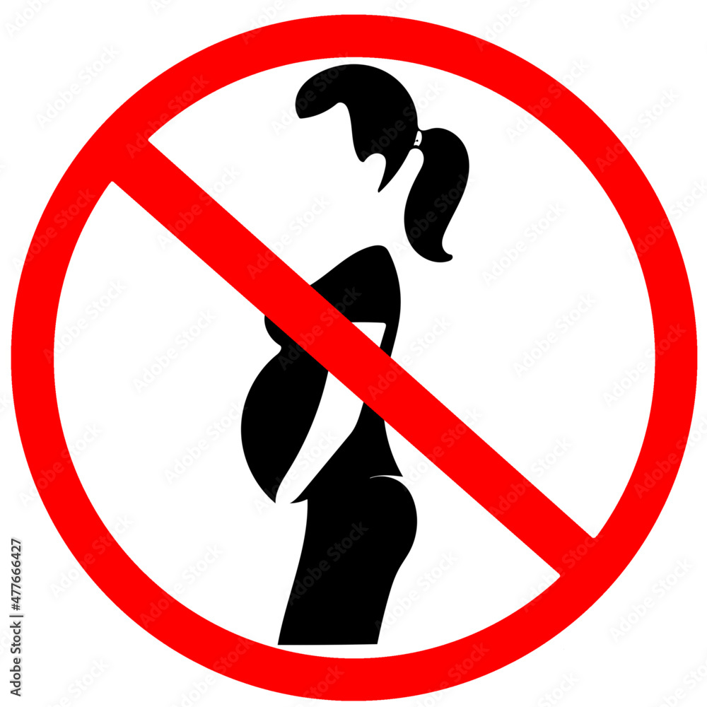 pregnant people not allowed, prohibited for pregnant red circle road ...
