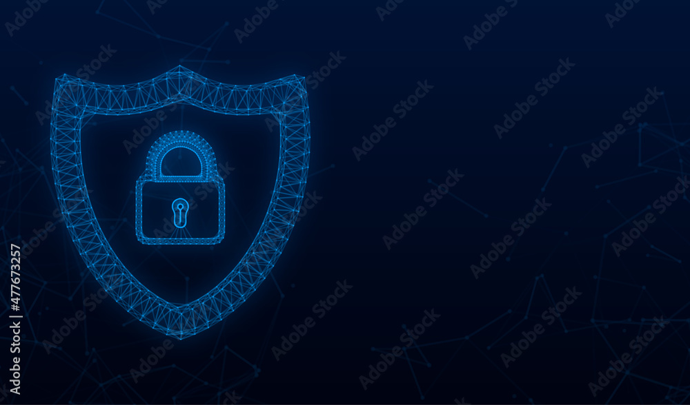 Cyber security vector logo with shield and check mark. Security shield ...