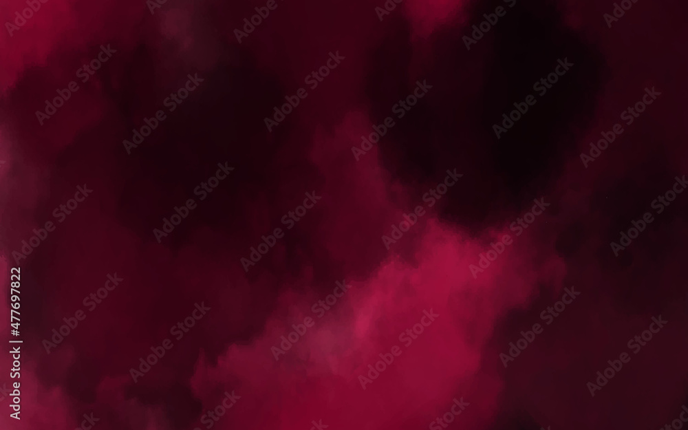Abstract red smoke and fog watercolor background. Brushed Painted ...