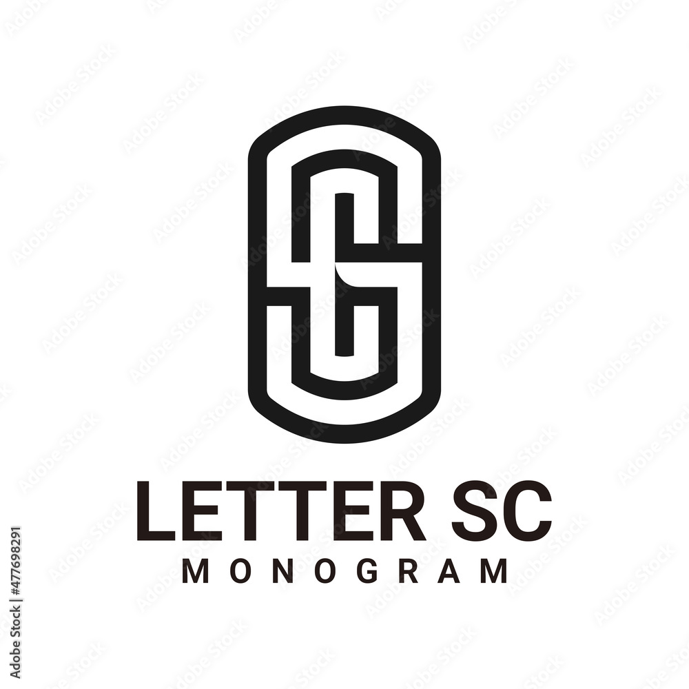Ilustration vector graphic of Letter SC Monogram, good for logo design ...