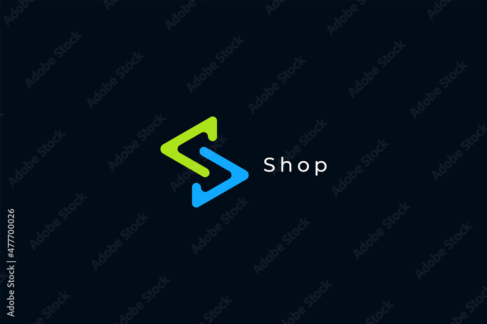 Letter S creative minimal coding modern technological business logo ...