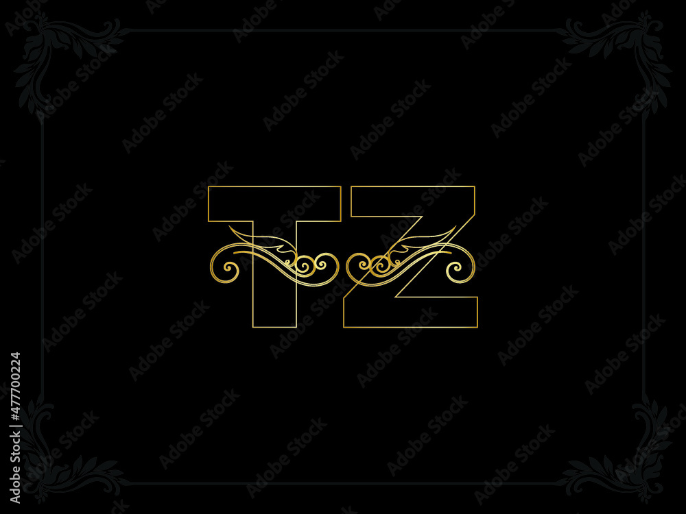 Luxury Letter TZ logo, Initial Tz t z is a branded luxury logo with ...