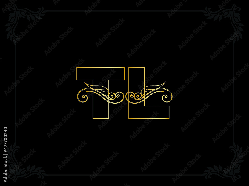 Luxury Letter TL logo, Initial Tl t l is a branded luxury logo with ...