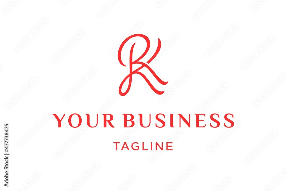 RK Logo Design Stock Vector | Adobe Stock