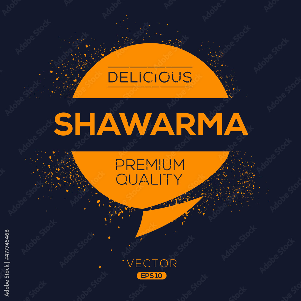Creative (Shawarma) logo, Shawarma sticker, vector illustration. Stock ...