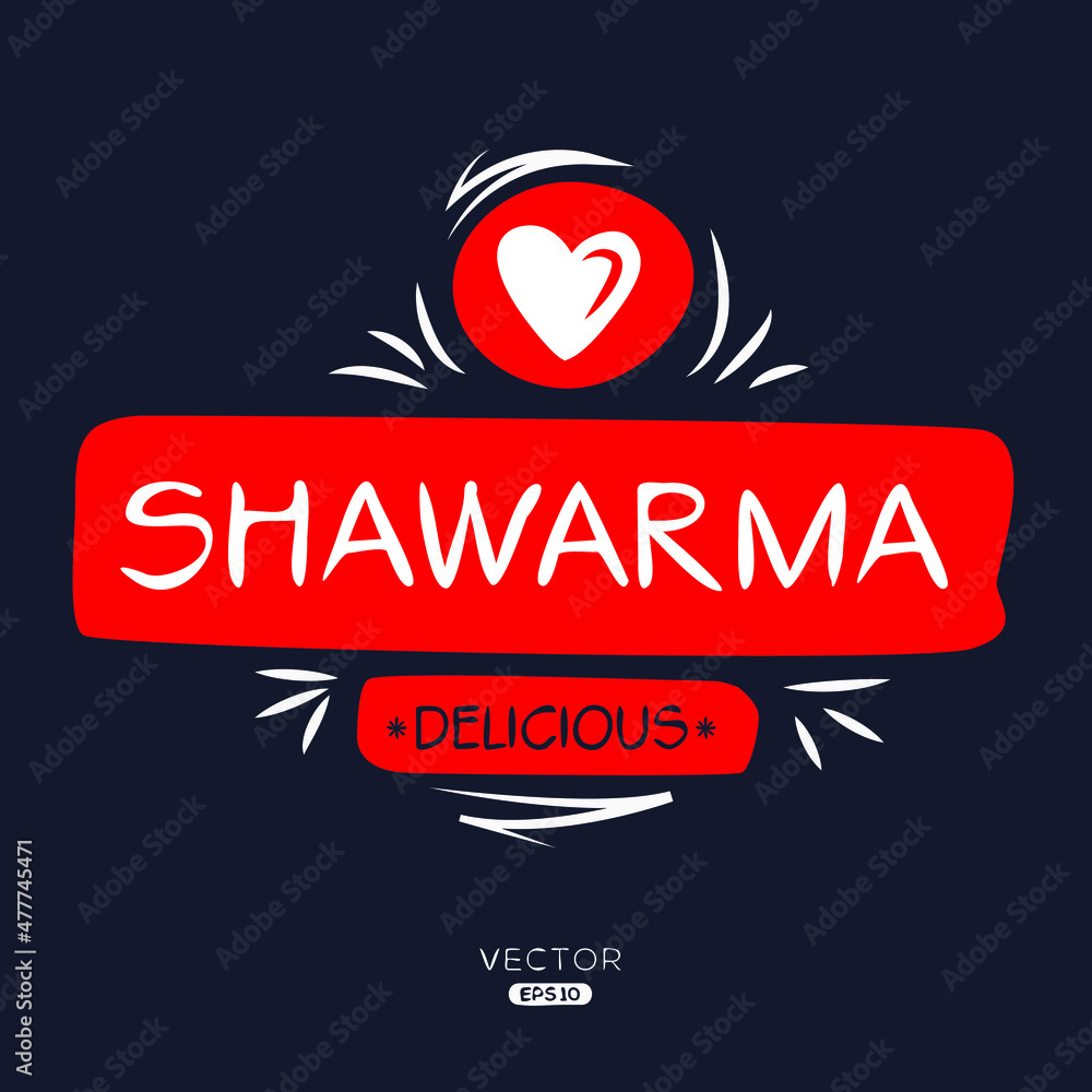 Creative (Shawarma) logo, Shawarma sticker, vector illustration. Stock ...