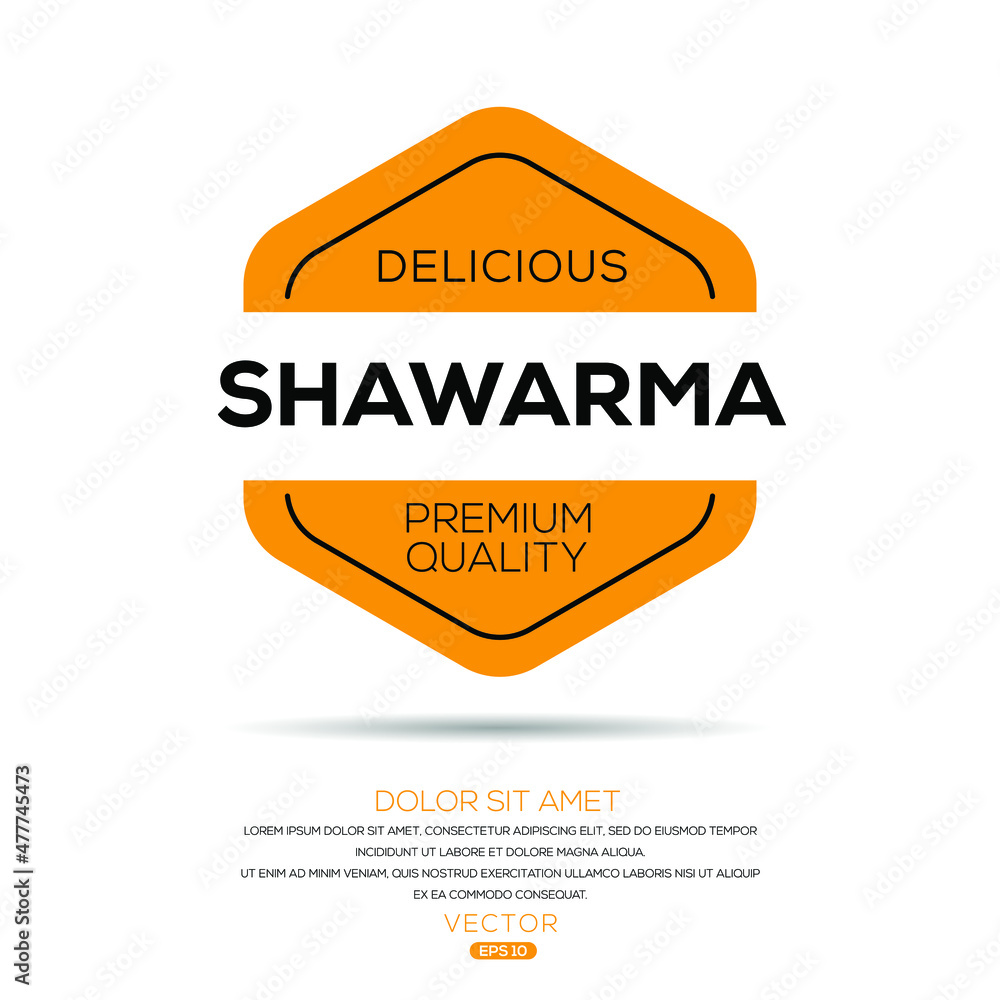 Creative (Shawarma) logo, Shawarma sticker, vector illustration. Stock ...