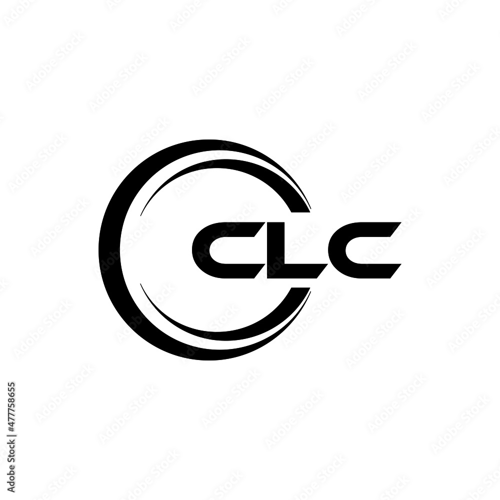 CLC letter logo design with white background in illustrator, vector ...
