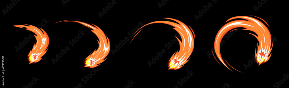 Sprite a sheet of fire sword attack, fire punch or whatever. Animation ...