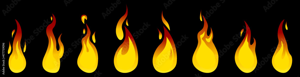 Fire animation sprites. Animation for game or cartoon Stock Vector ...