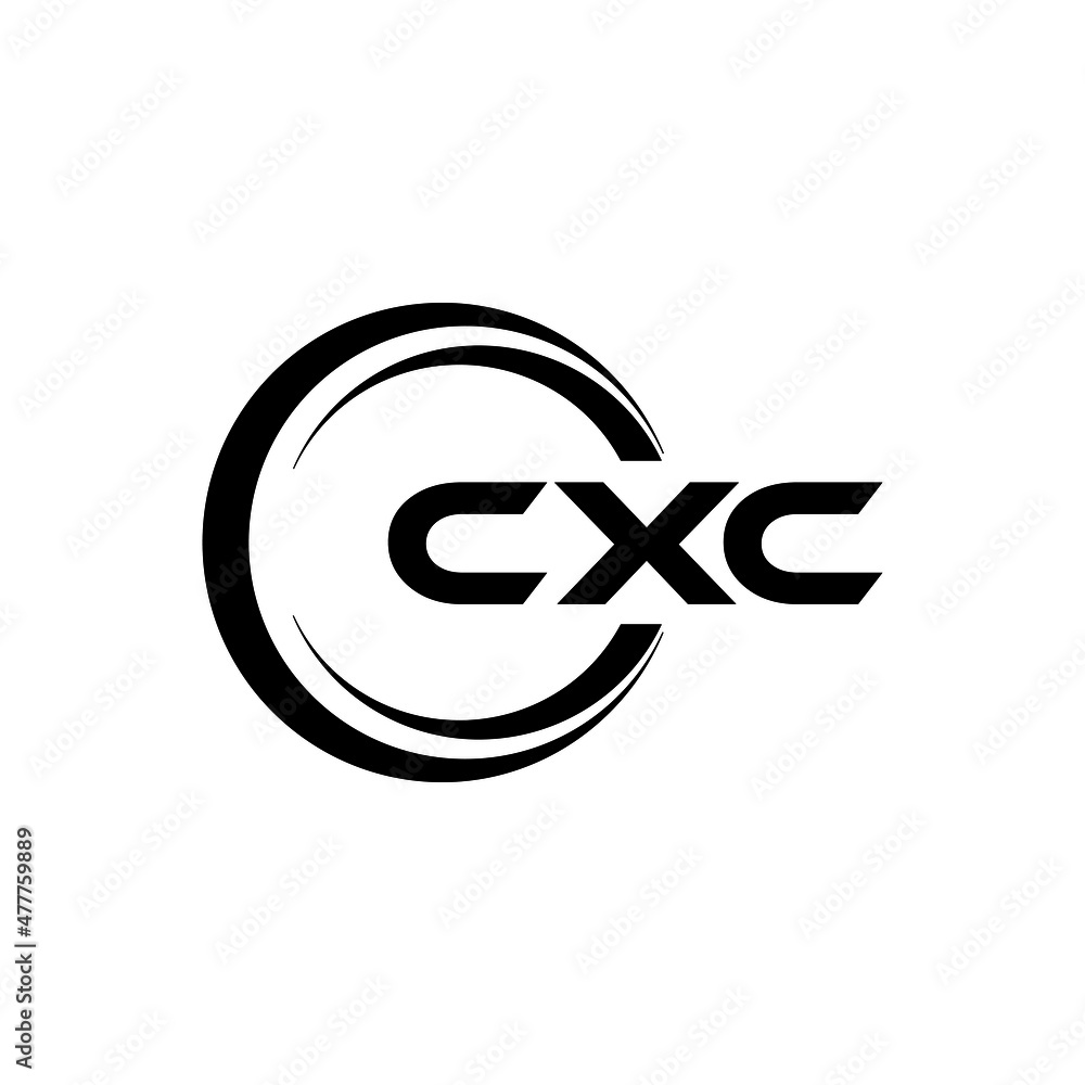 CXC letter logo design with white background in illustrator, vector ...