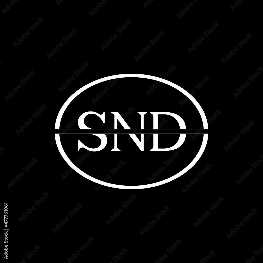 SND letter logo design with black background in illustrator, vector ...