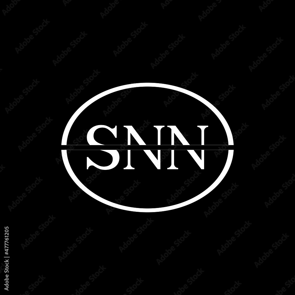 SNN letter logo design with black background in illustrator, vector ...