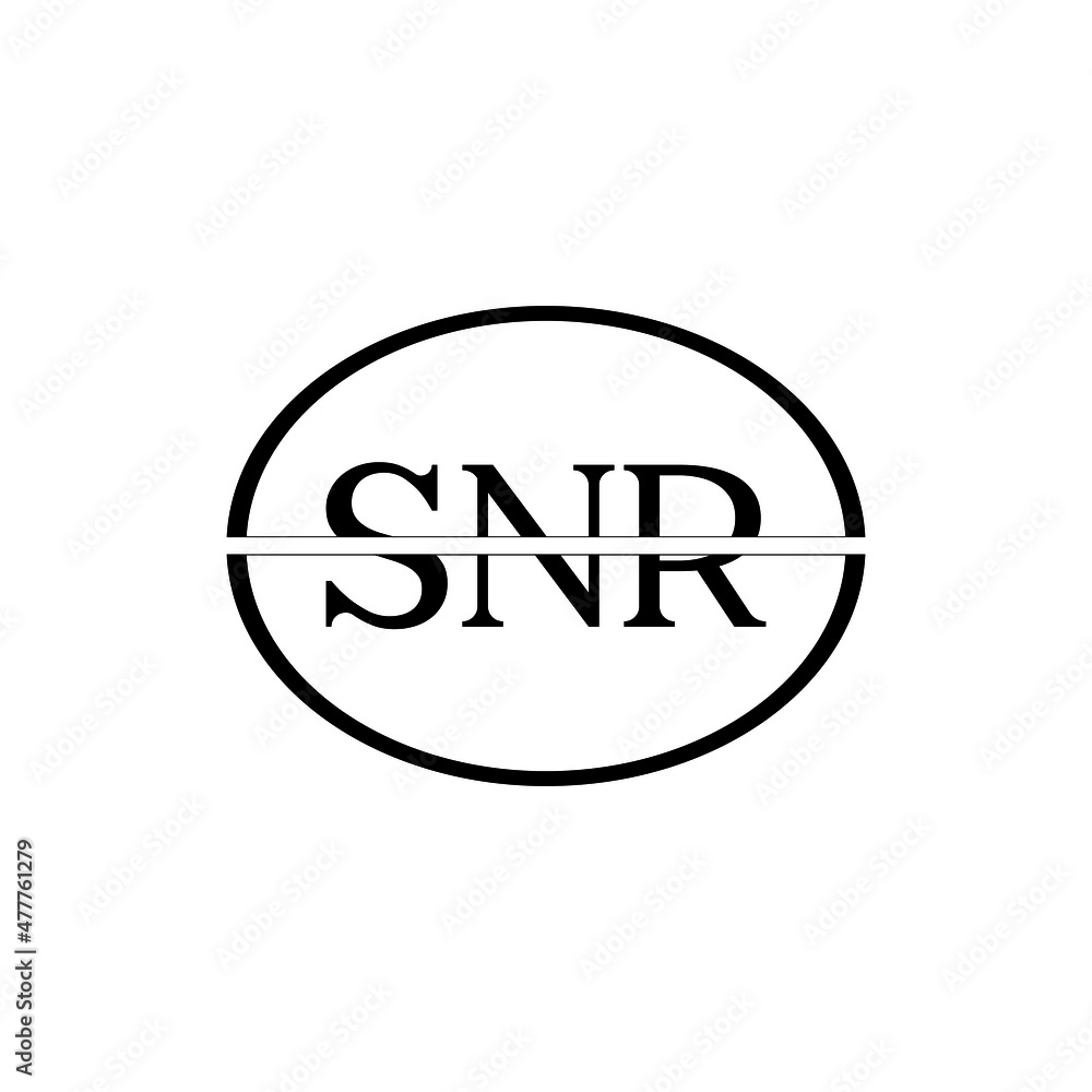 SNR letter logo design with white background in illustrator, vector ...