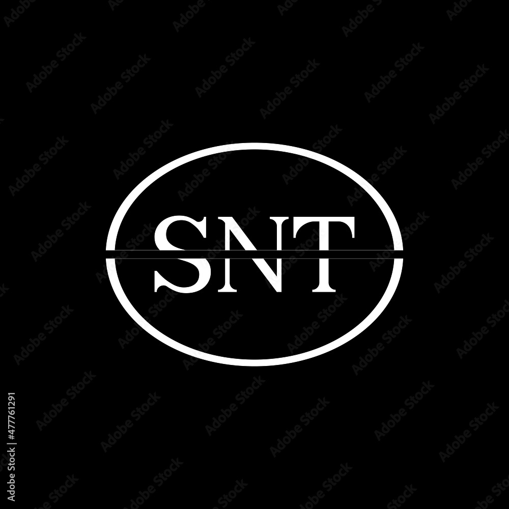 SNT letter logo design with black background in illustrator, vector ...