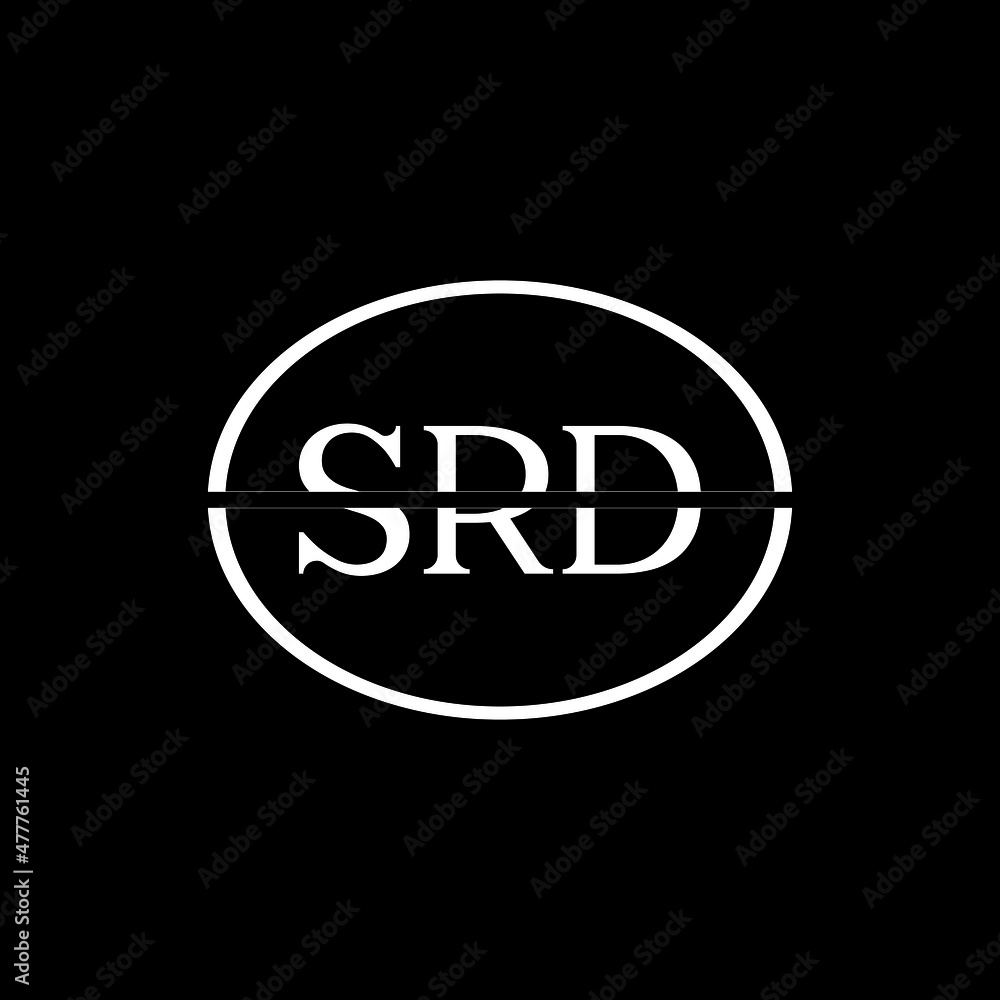 SRD letter logo design with black background in illustrator, vector ...