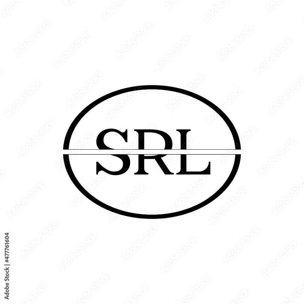SRL letter logo design with white background in illustrator, vector ...