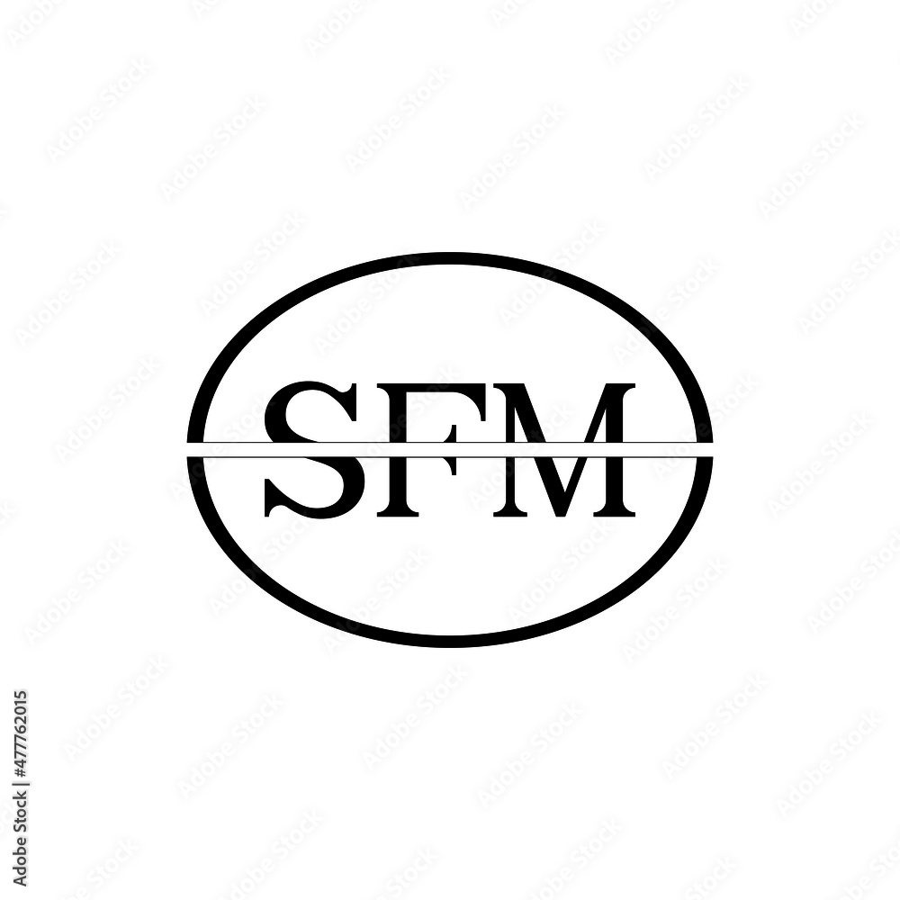 SFM letter logo design with white background in illustrator, vector ...