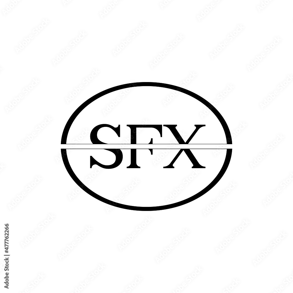 SFX letter logo design with white background in illustrator, vector ...
