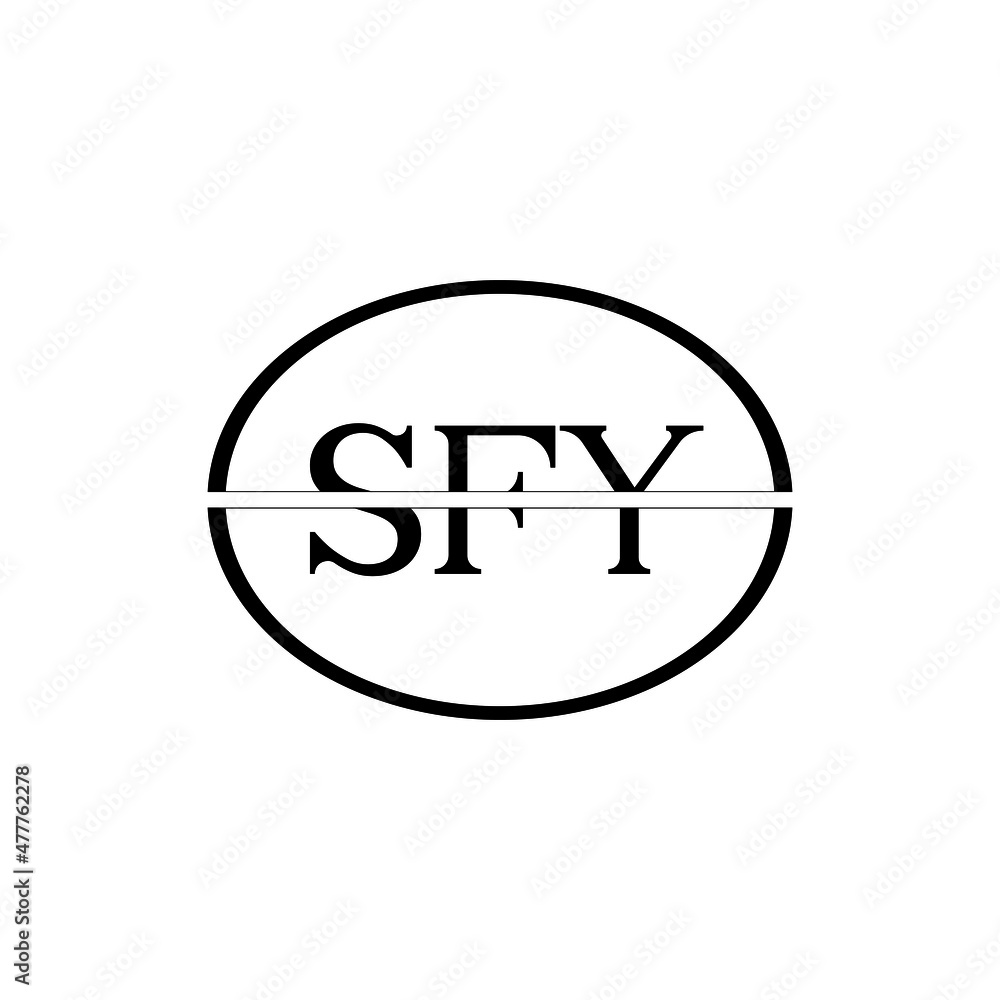 SFY letter logo design with white background in illustrator, vector ...
